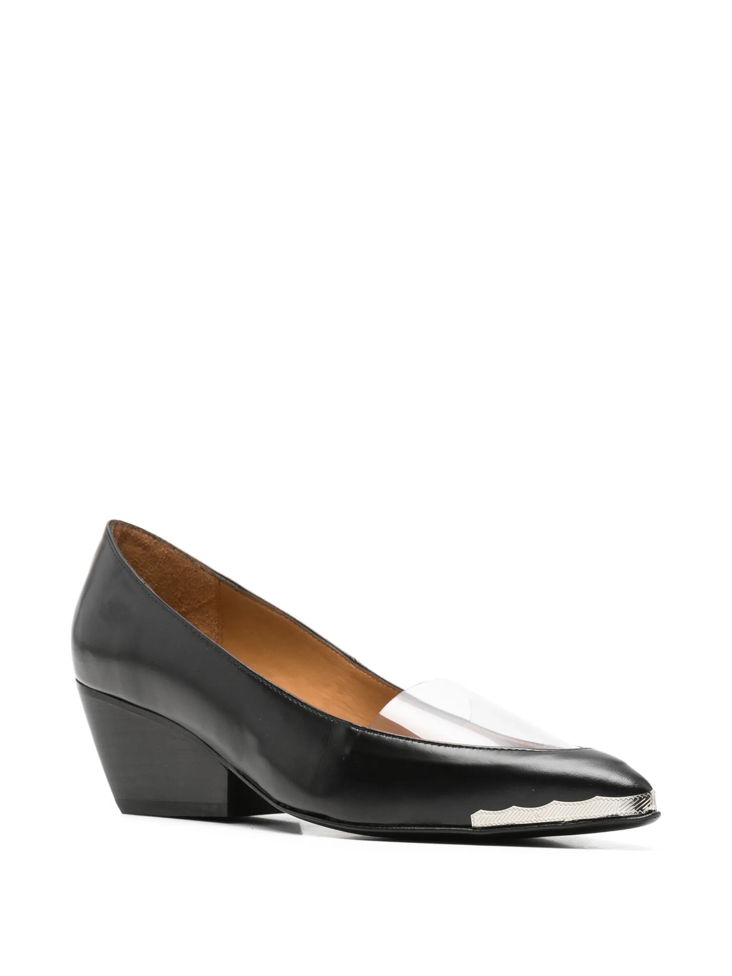 Туфли Toga Pulla Metal-tip transparent-panel pumps, размер 40, black/black — фото 1