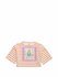 Топ Bird-print striped cropped top