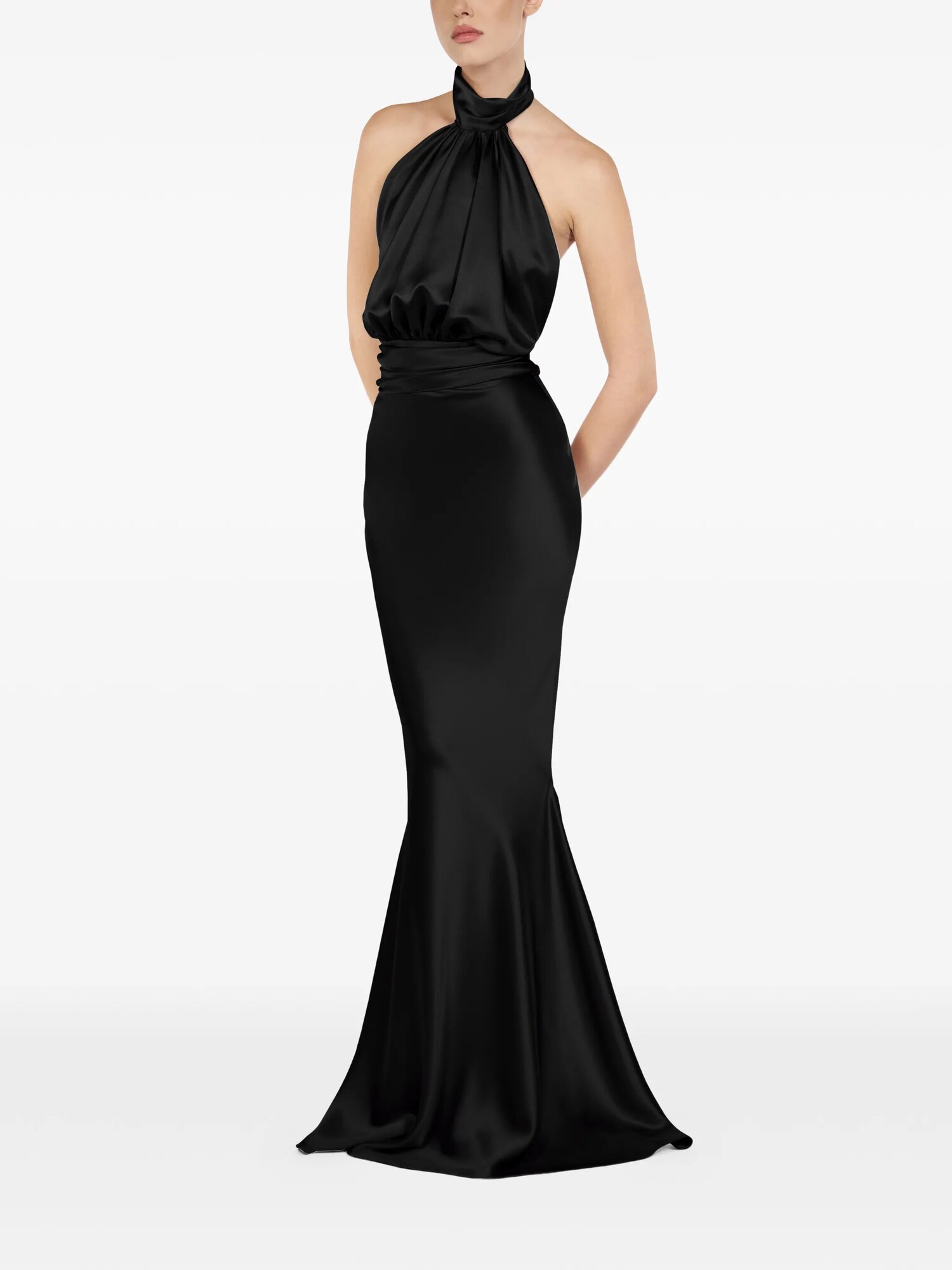 Блуза ALEXIA & ANTONIA Draped halter silk blouse, размер 42 — фото 1
