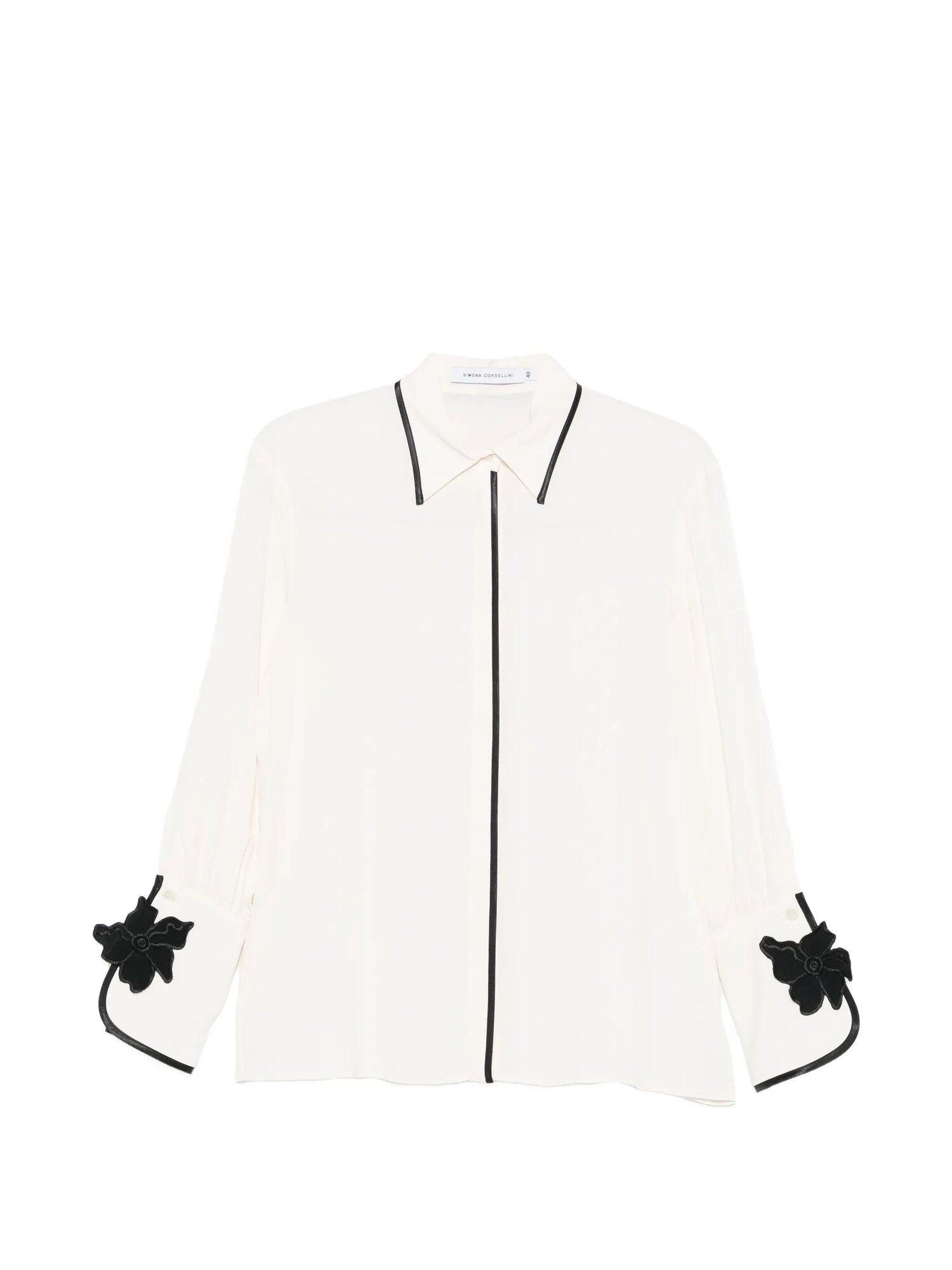Блуза Floral-appliqué blouse