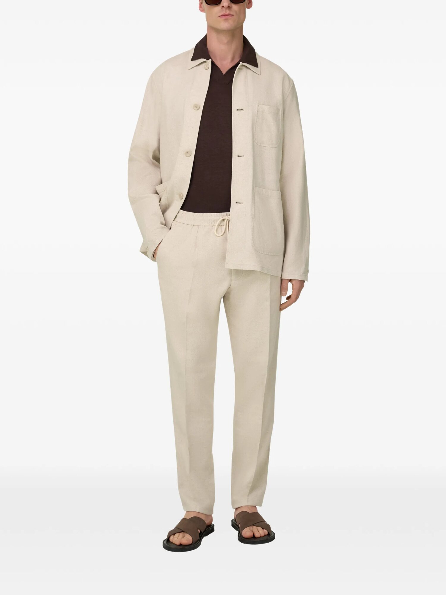 Рубашка Boggi Milano Patch-pocket overshirt, размер 54, разноцветный — фото 1