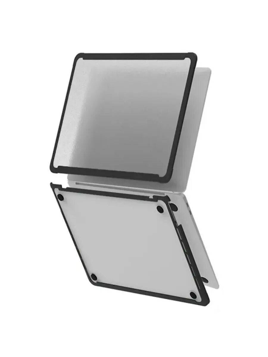 Чехол-накладка WiWU "Haya Shield", для Macbook Pro 13", экологичный, двухцветный, черный