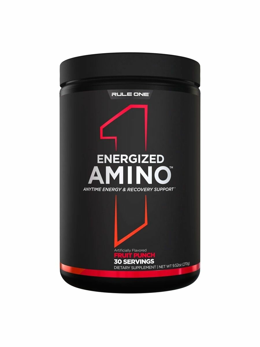 RULE ONE Energized Amino 9 270g , аминокислоты, фруктовый пунш
