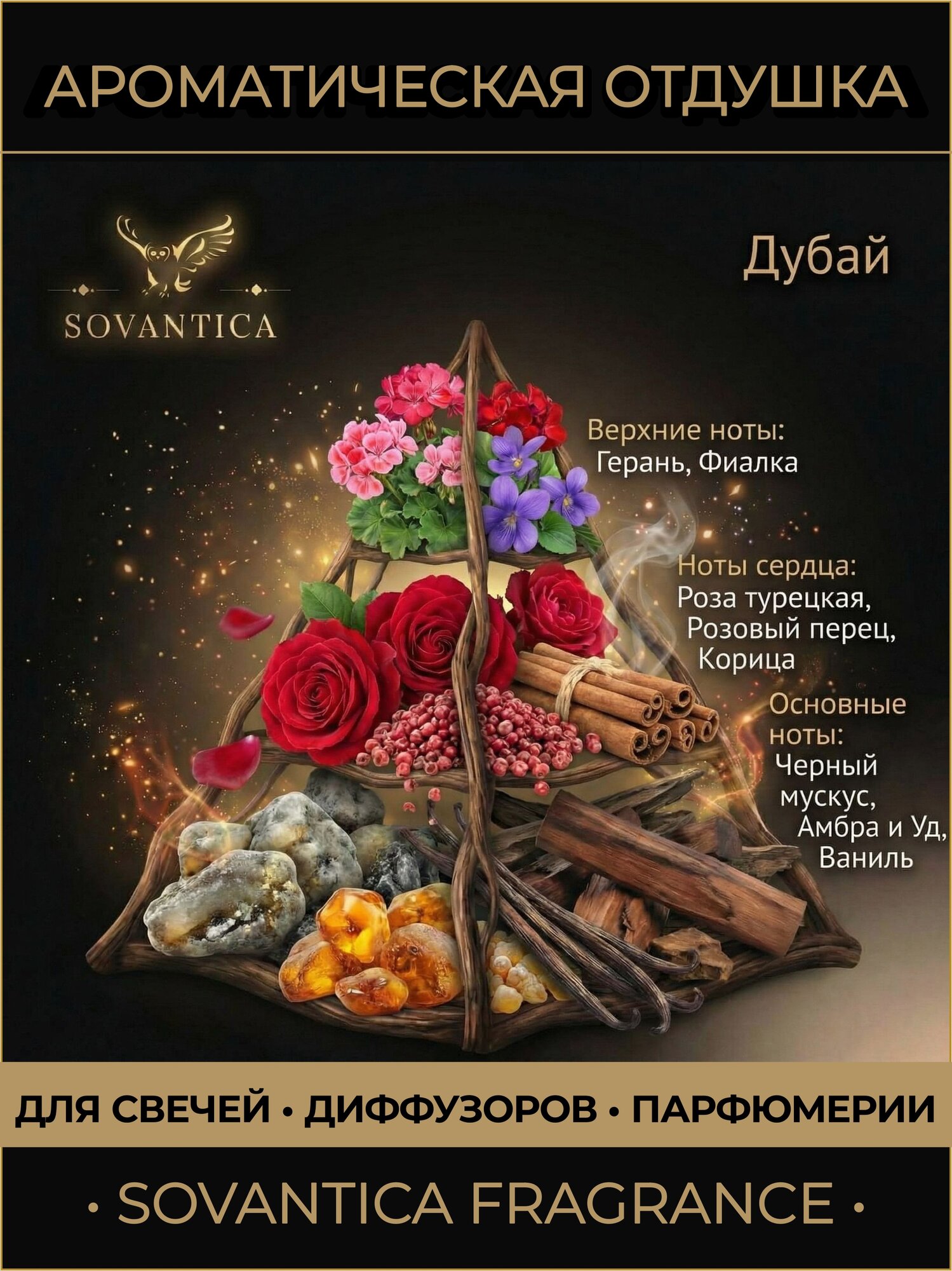 Ароматическая отдушка 10 г Дубай (Dubai, Dubai ,), Sovantica