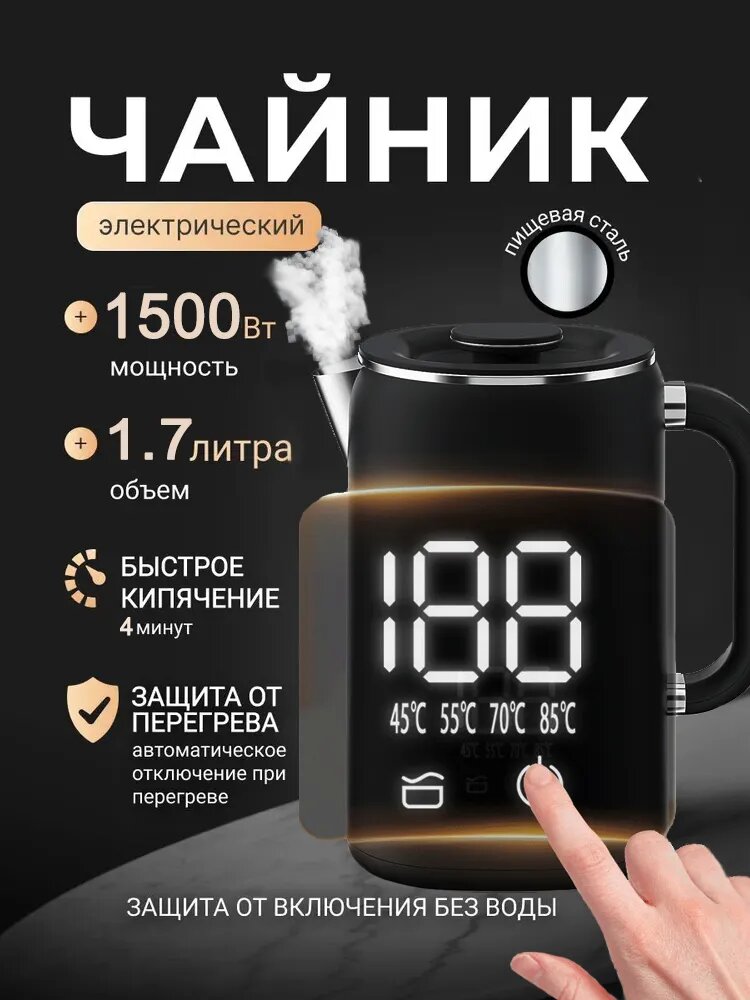 Mijia Электрический чайник XMJ-1500W-1703L, черный