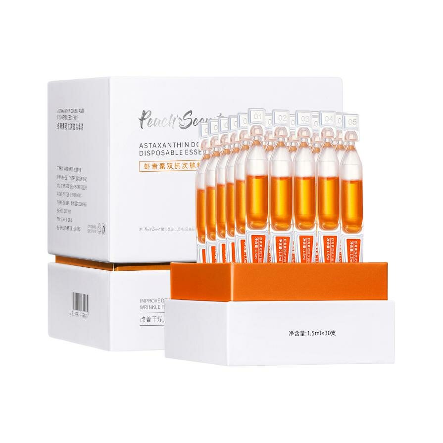 Печень унисекс PEACH'S SECRET Astaxanthin Dual-Action Single-Use Essences 1.5m L*30 Pcs