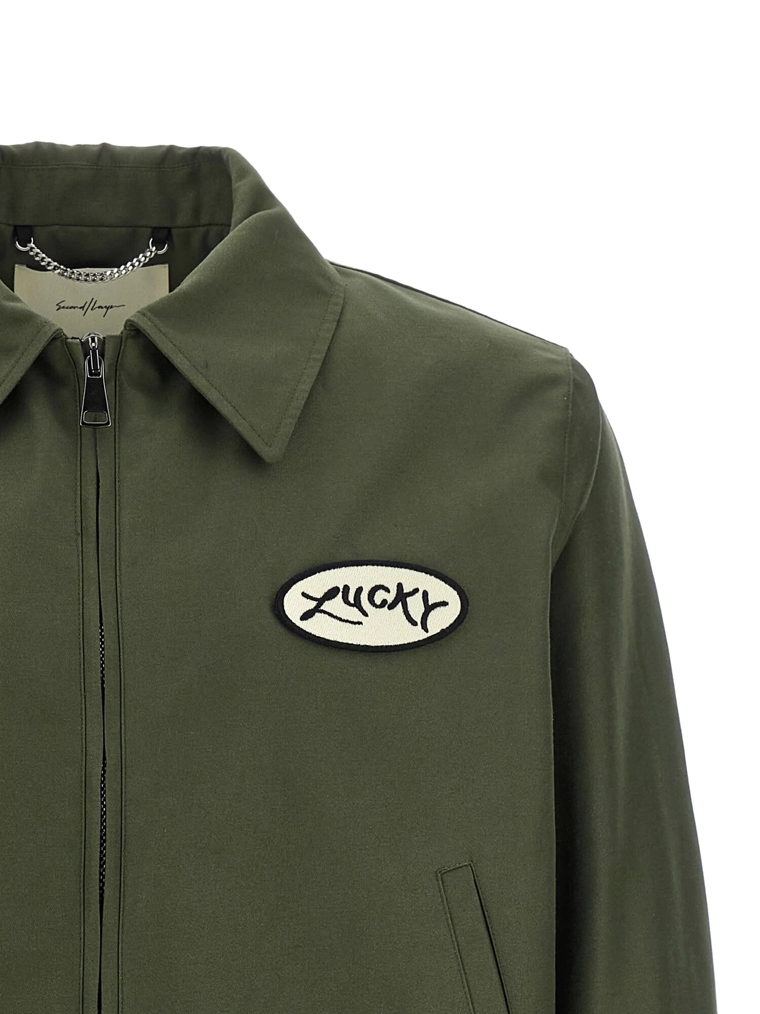 Куртка Second/Layer Lucky Station patch-detail zip-up jacket, размер 48, green — фото 1