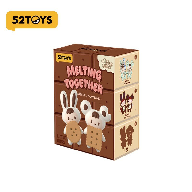 52TOYS LITTLE BUNS Melting Together: Магнит на холодильник, коллекционная игрушка-сюрприз, модный магнитный стикер,