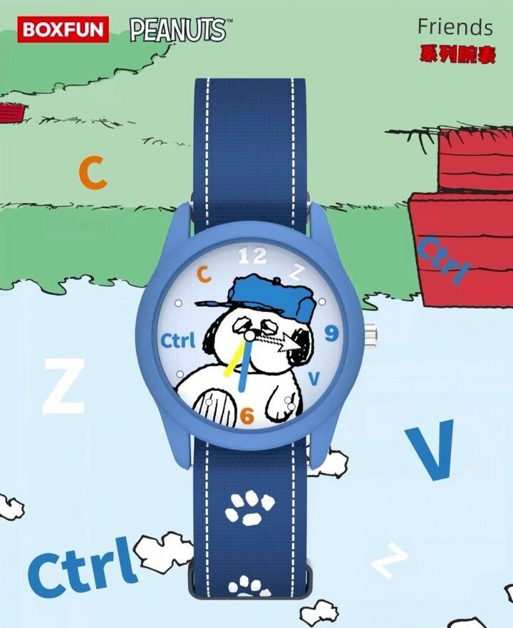 Набор часов Maihe SNOOPY из серии «Друзья Снупи», коллекционная игрушка-сюрприз, милый мультяшный трендовый аксессуар,