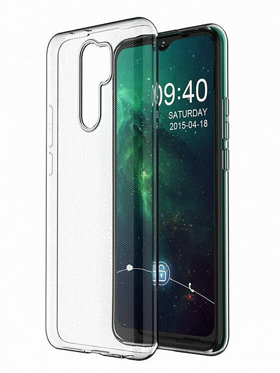 Силиконовый чехол для Xiaomi Redmi 9 (прозрачный)