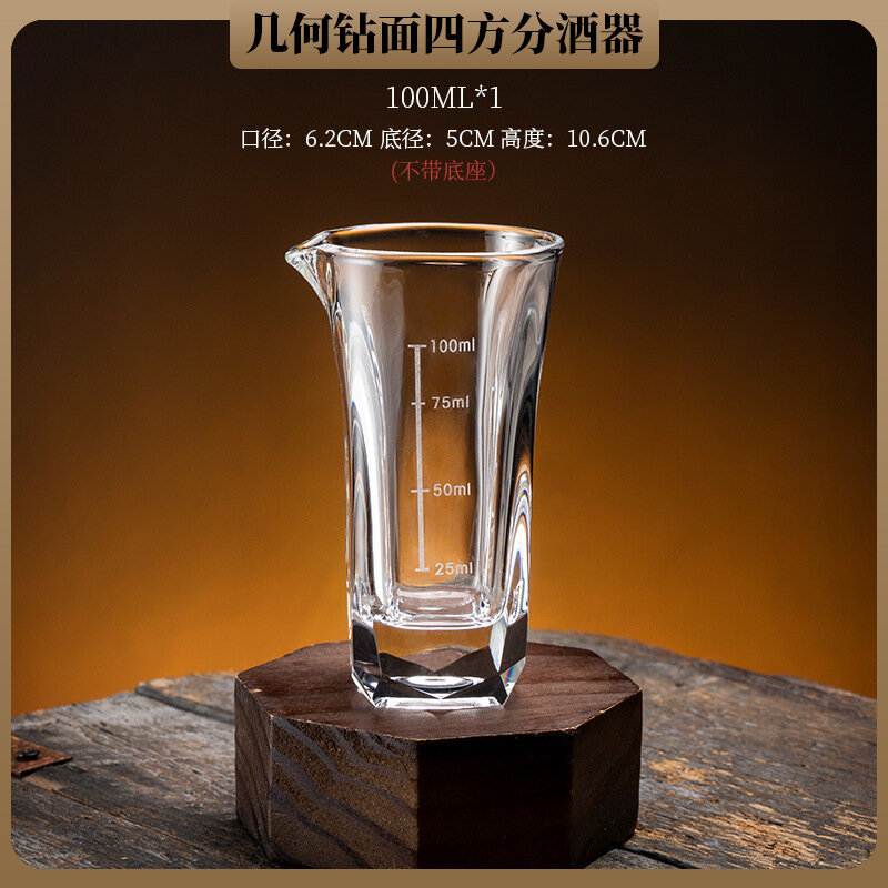 Оптовая продажа от производителя: диспенсер для вина Jinshan с золотой фольгой, барные принадлежности для дома, высококачественный мерный стакан из хрустального стекла с мерной шкалой, доступна доставка напрямую.