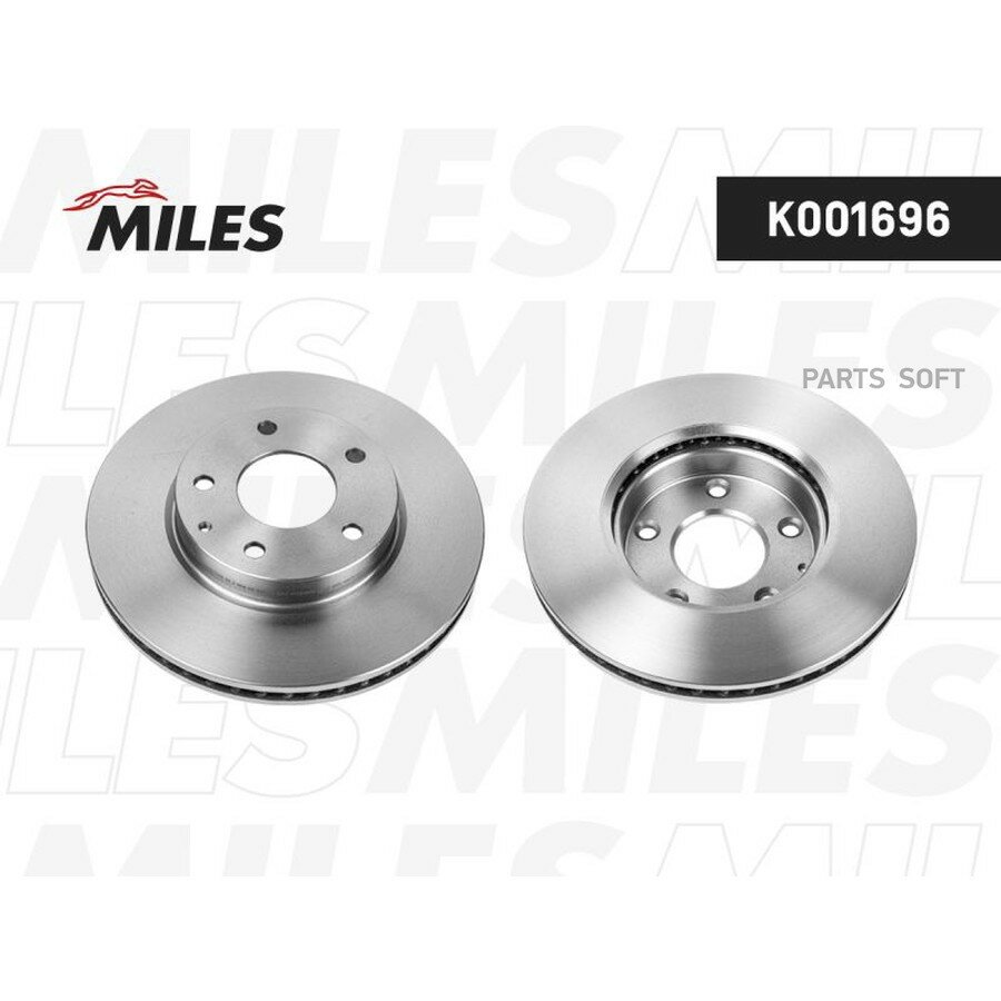 MILES K001696 Диск тормозной MAZDA 3 13- передний вент. D=280мм ()