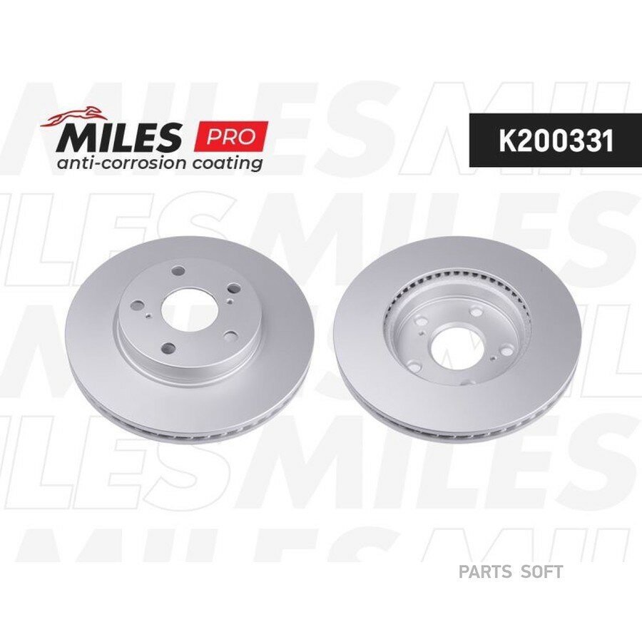 MILES K200331 Диск тормозной TOYOTA AURIS (Японская сборка) 1.4/1.6 07- передние вент. ()