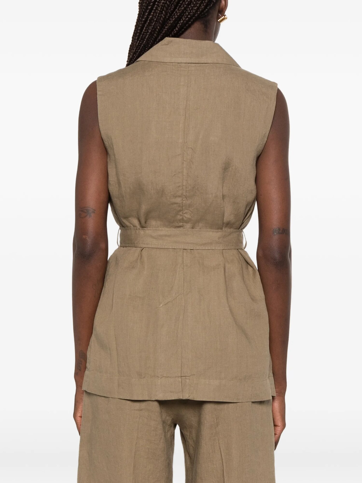 Куртка XACUS Belted sleeveless jacket, размер 42, green — фото 1