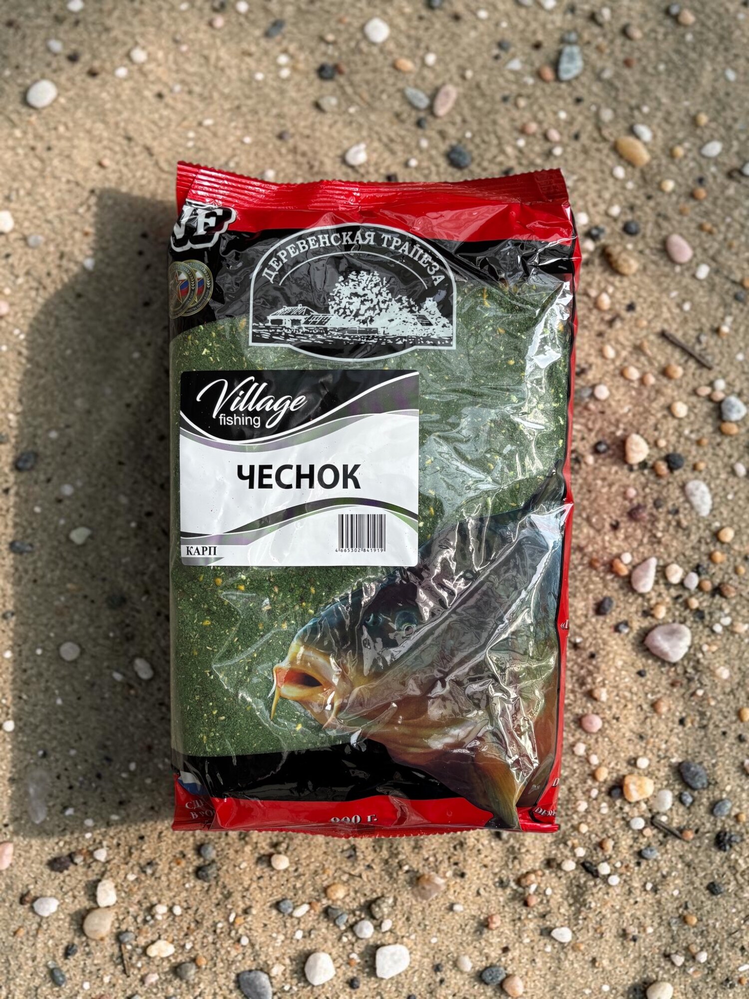 Прикормка Village Fishing Деревенская Трапеза Карп Чеснок 900 г