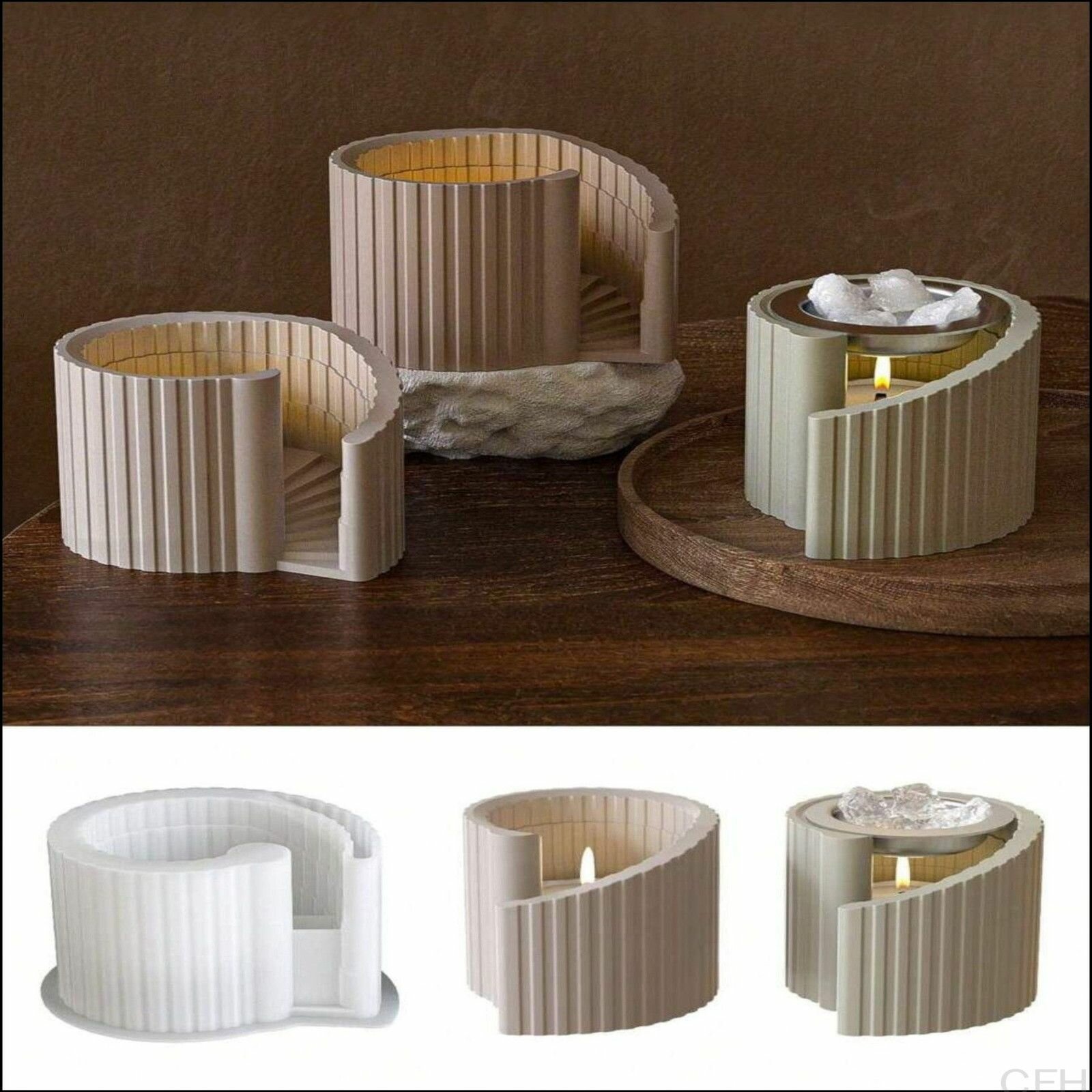 Эксклюзивная форма для свечей Лестница из силикона, DIY диффузоры