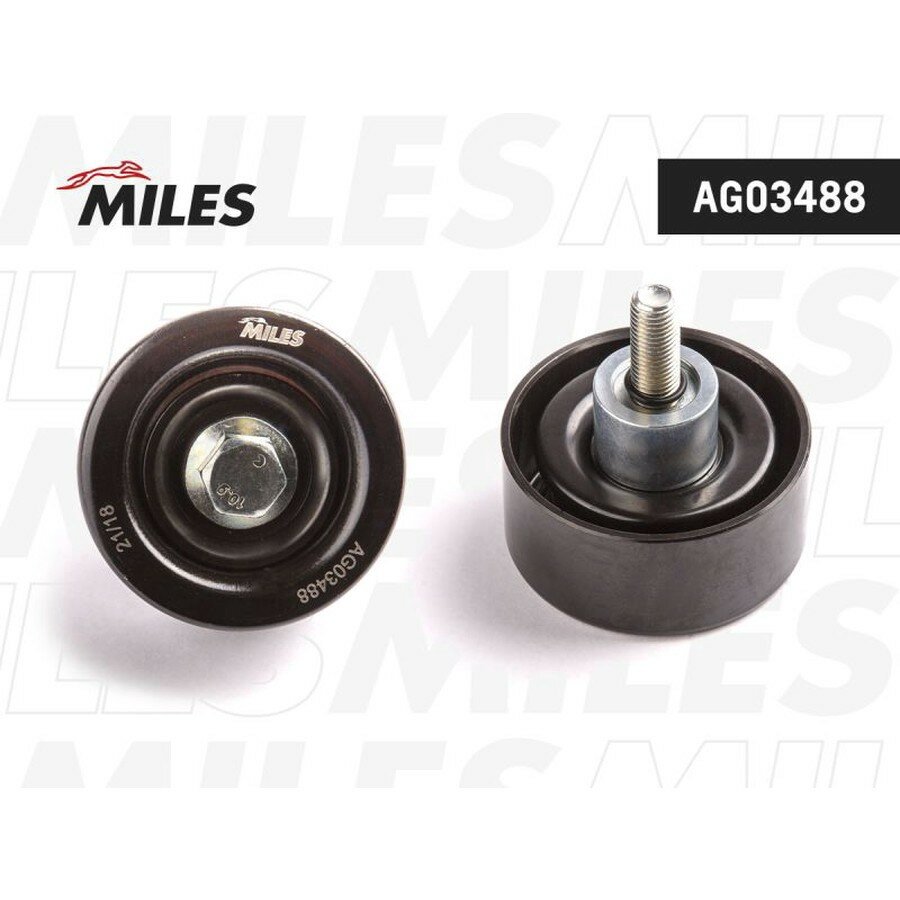 MILES AG03488 Ролик ведущий натяжной, поликлиновой ремень