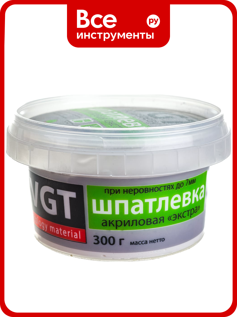 Шпаклевка по дереву Экстра Белая 0,3 кг VGT 11594869