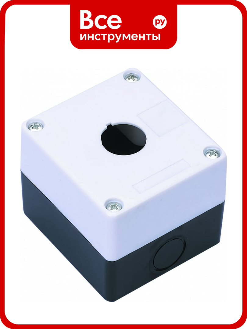 Пост кнопочный DEKraft КП-101, D 22 мм, IP54 25501DEK, силовой, ударопрочный негорючий пластик, защита