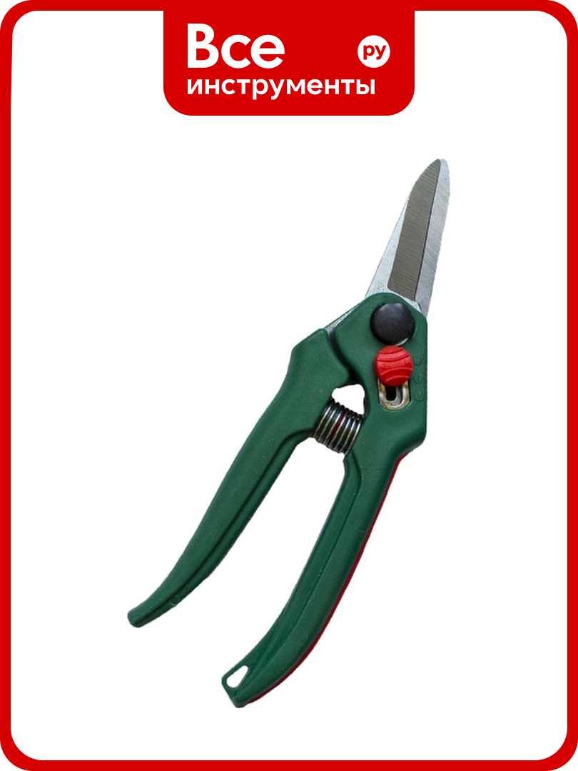 Флористический секатор WMC TOOLS TG1306006-3 50038 с пружинным приводом с стальными лезвиями с антиприлипающим покрытием