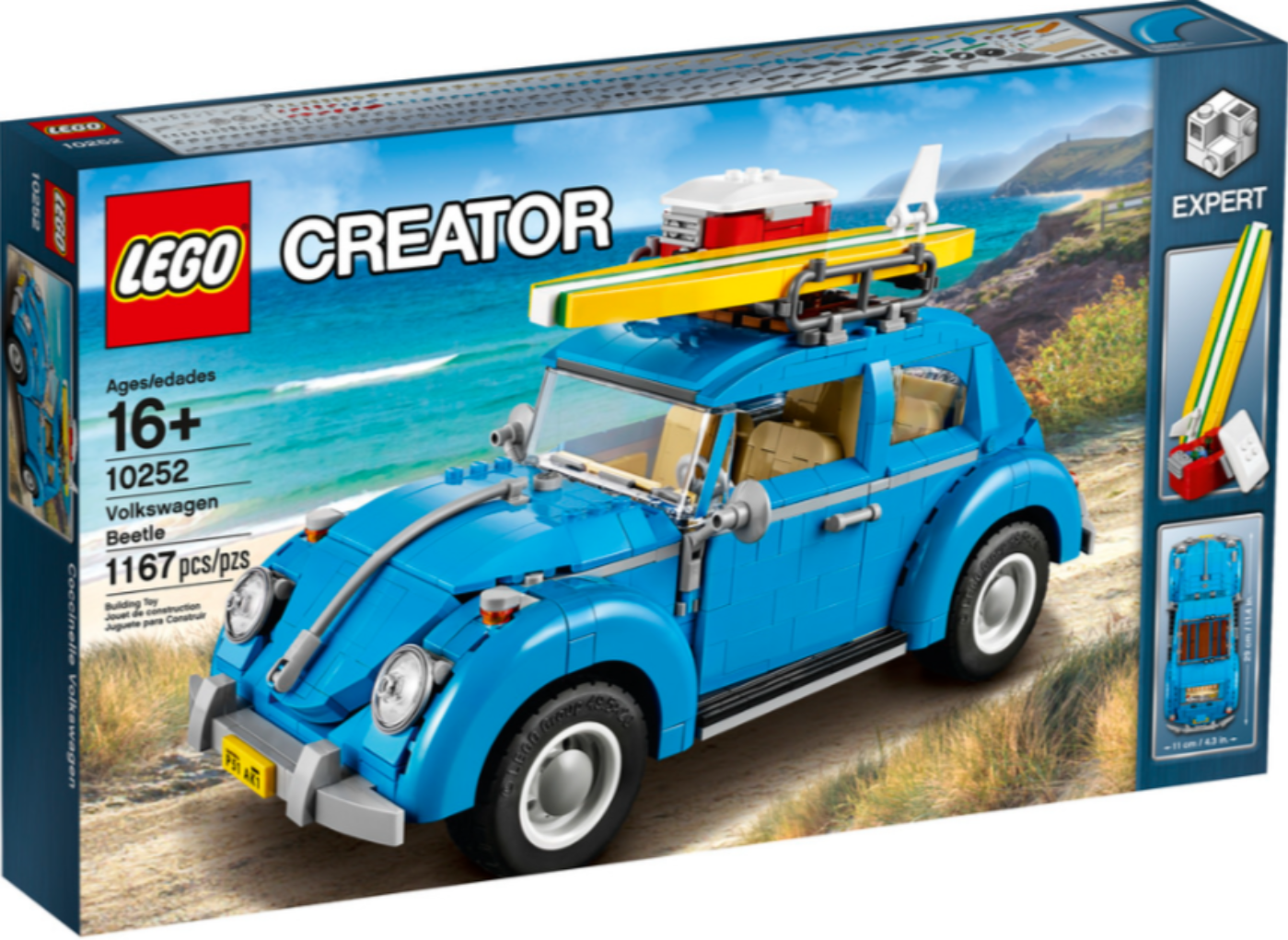 Конструктор LEGO Creator Expert 10252 Фольксваген Жук ретро-автомобиль 60-х г. г, 1152 дет, движущиеся элементы, детализированный капот