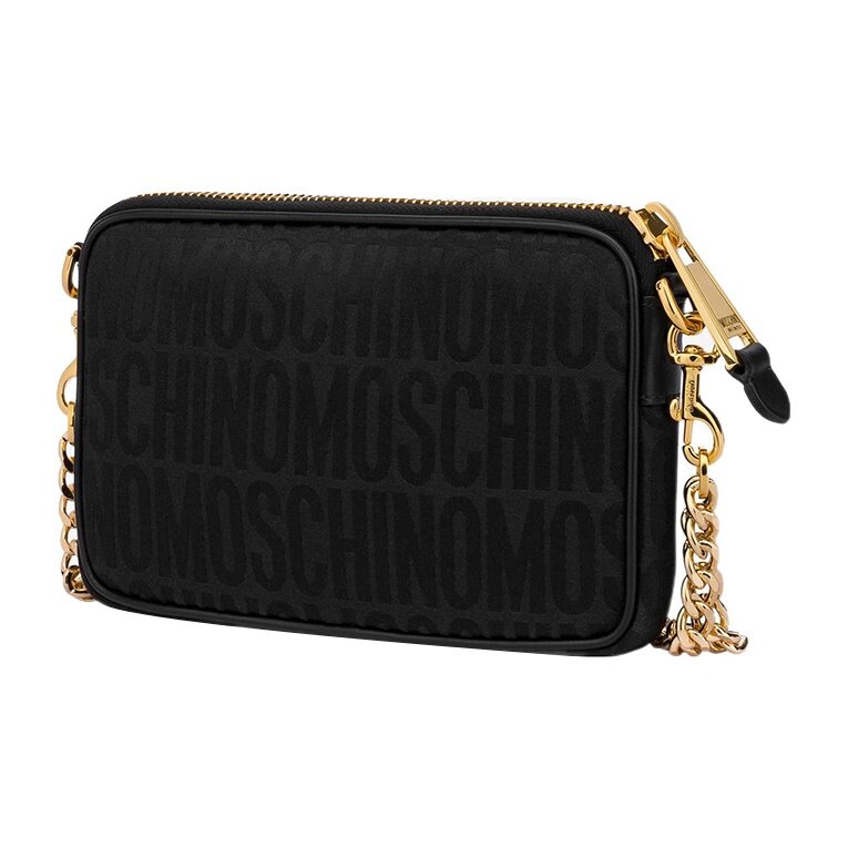 Сумка MOSCHINO, фактура плетеная, черный — фото 1