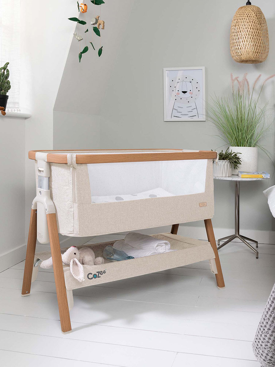 Кровать (колыбель) Tutti Bambini CoZee 51х80,5 см Грецкий Орех/Экрю (Scandinavian Walnut and Ecru) с колесами 211205/7508