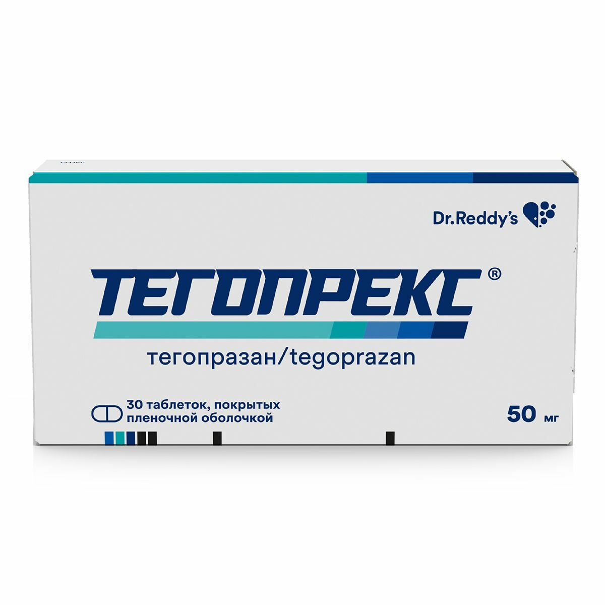 Тегопрекс таблетки, покрытые пленочной оболочкой 50 мг, 30 шт.