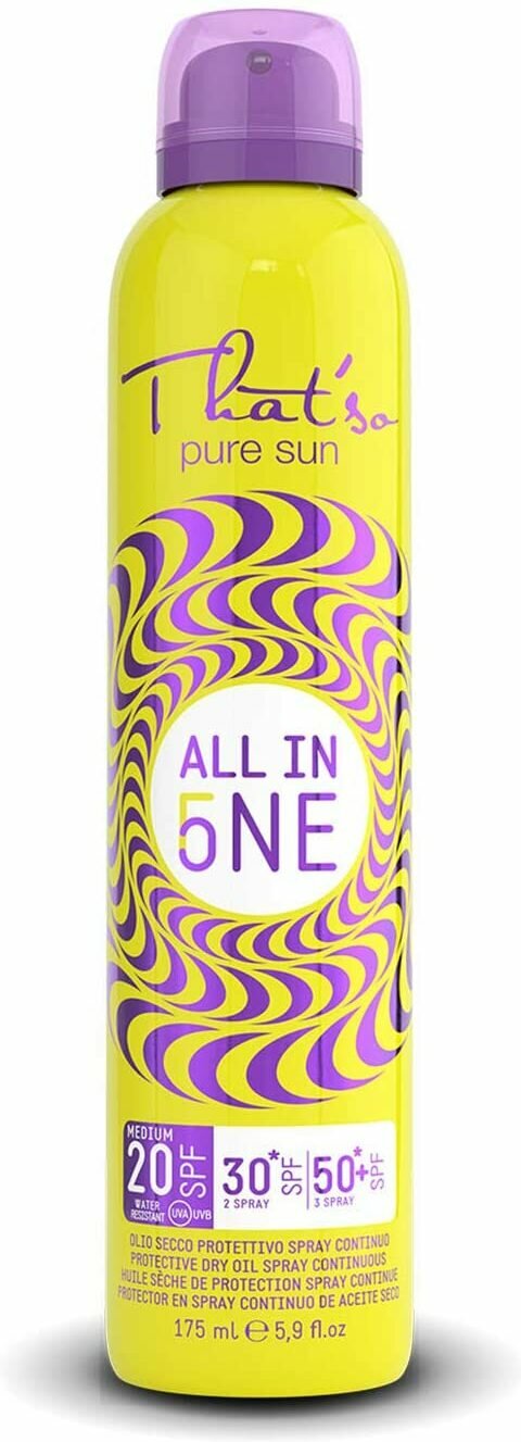 That’so Солнцезащитный спрей с прогрессирующим SPF 20/30/50+ All In One SPF 20/30/50+ 60ml+2 шт.