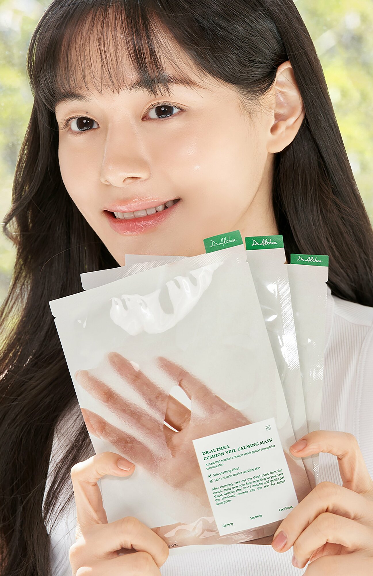 Снимающая раздражение тканевая маска для лица Cushion Veil Calming Mask (4шт.) Dr. Althea