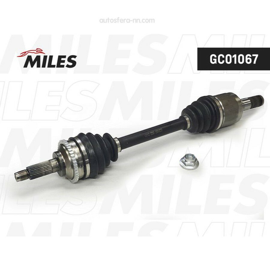 MILES GC01067 Привод в сборе левый MAZDA 6 2.0 02- (ABS) GC01067