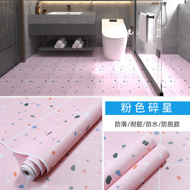 Самоклеящиеся виниловые обои Yiqiangxuan Розовая звездная крошка, 0.6x5м