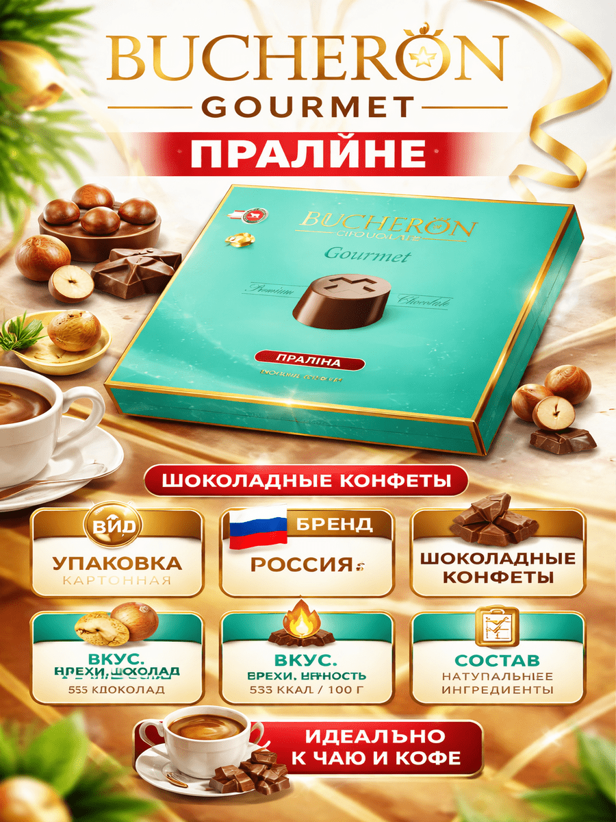 Конфеты Bucheron Gourmet Пралине, 180г