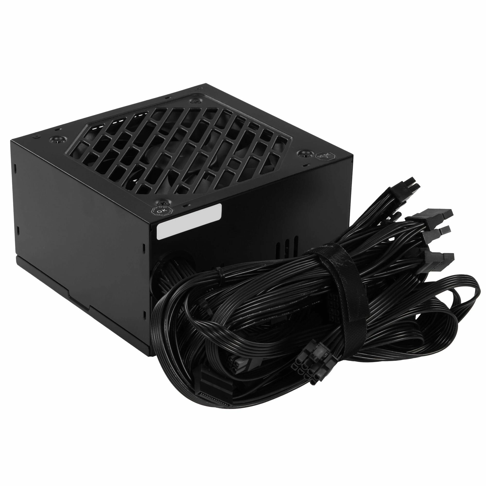 Блок питания Accord ACC-W650P 80 Plus Standart (ACC-W650P) черный - ATX 20+4 пин, 4 pin + 4 pin x2 CPU, 6 SATA, 4 x 6+2 pin PCI-E