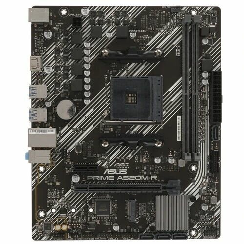 Материнская плата ASUS PRIME A520M-R - AM4, AMD A520, 2xDDR4-3200 МГц, 1xPCI-Ex16, 1xM.2, Micro-ATX