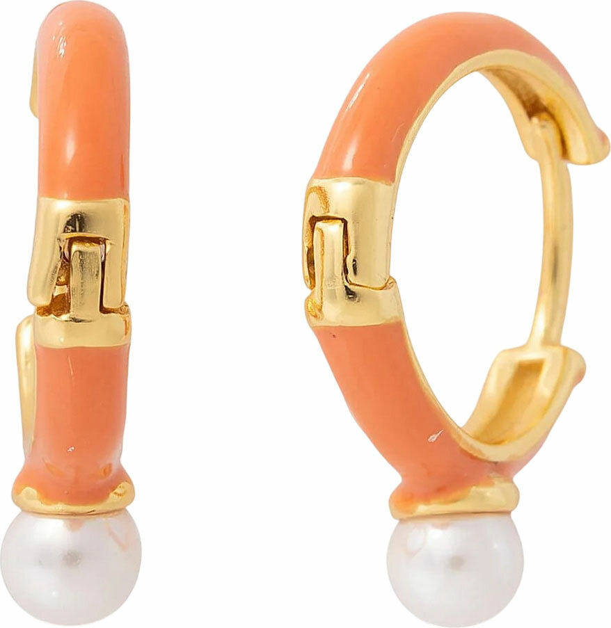 Серьги конго, серебро, 925 проба, золочение, жемчуг культивированный