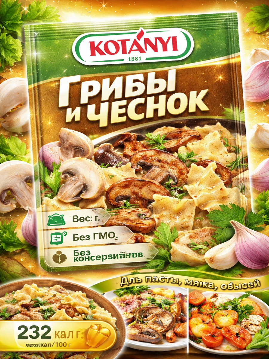 Приправа Kotanyi грибы и чеснок, 20г
