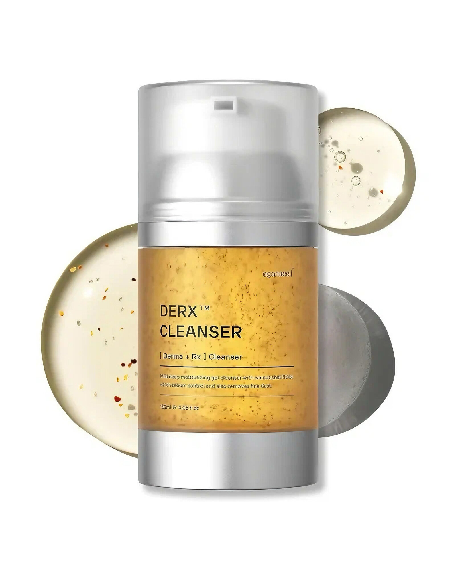 Очищающий гель Oganacell DERX Cleanser 120 мл с грецким орехом и пептидами
