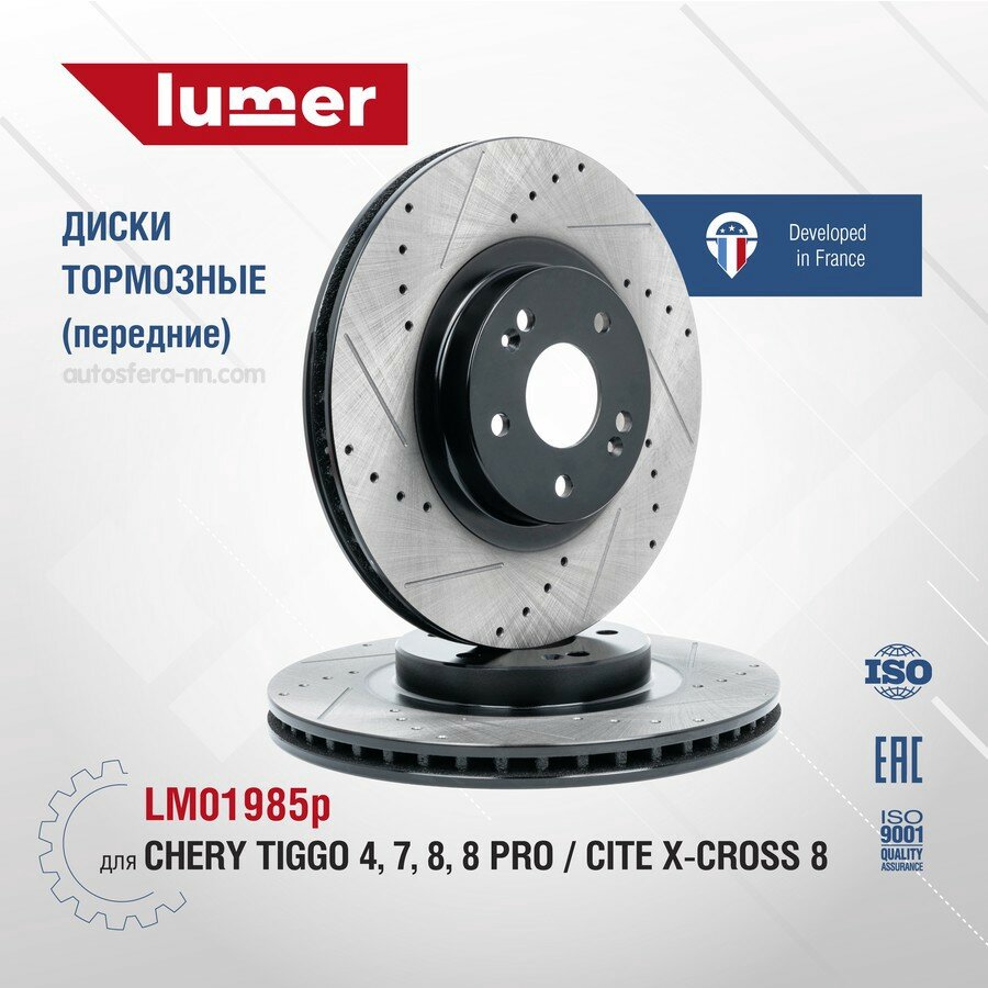 LUMER LM01985P Диск тормозной перфорированный передний chery tiggo 8