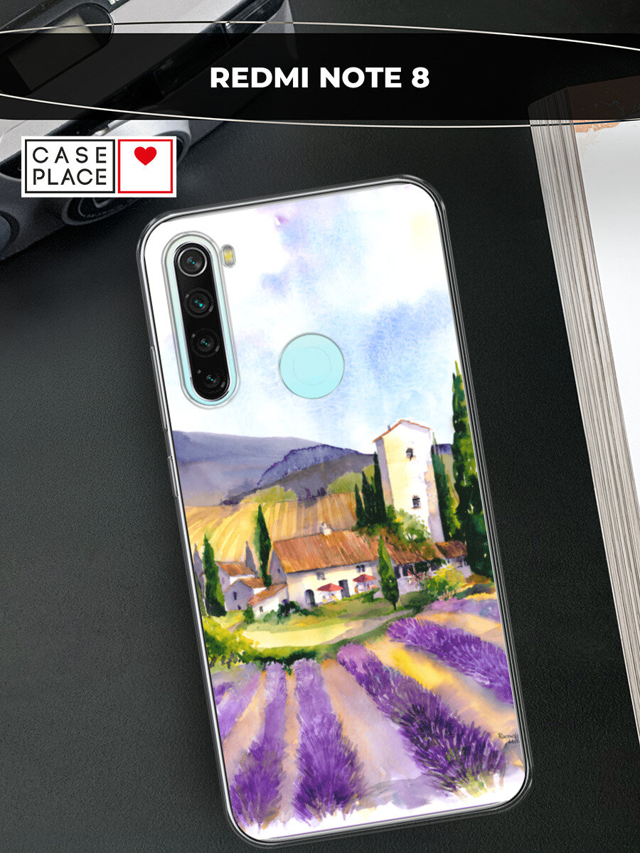 Чехол на Xiaomi Redmi Note 8 / Сяоми Редми Нот 8 с принтом Лавандовые поля