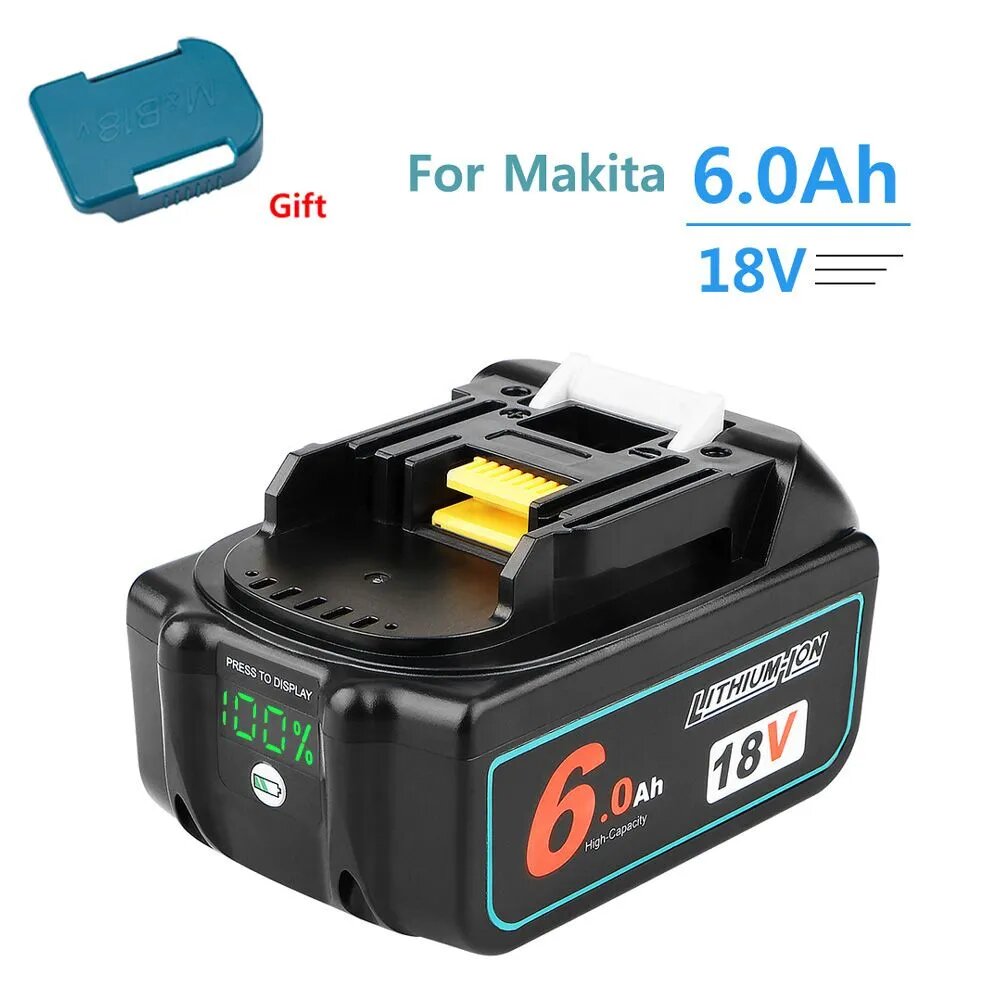 For Makita АКБ 18V 6000mah work for гаечный ключ