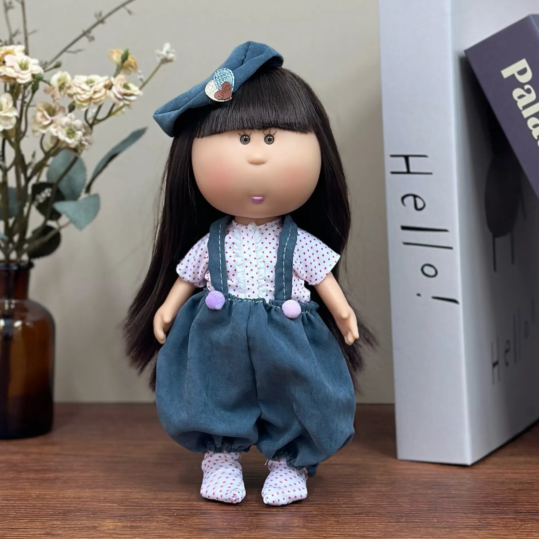 Платье из флиса для куклы Mia Potato Girl 24 см, мягкий уютный наряд, сменная стилистика, без куклы и обуви в комплекте