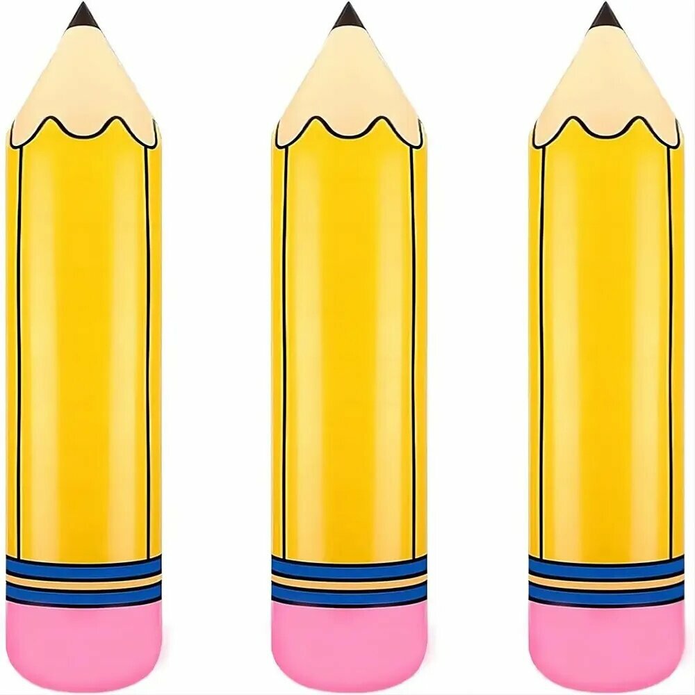 Надувной карандаш, Back to school, Школьная вечеринка, Украшение на 1 сентября, 68cm, 3 шт