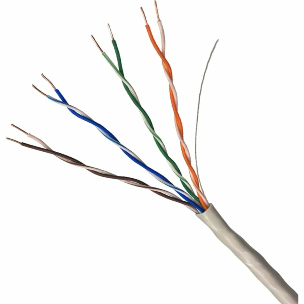 Кабель ExeGateUTP4-C6-CU-S23-IN-PVC-GY-305-FLUKE UTP, 2047365