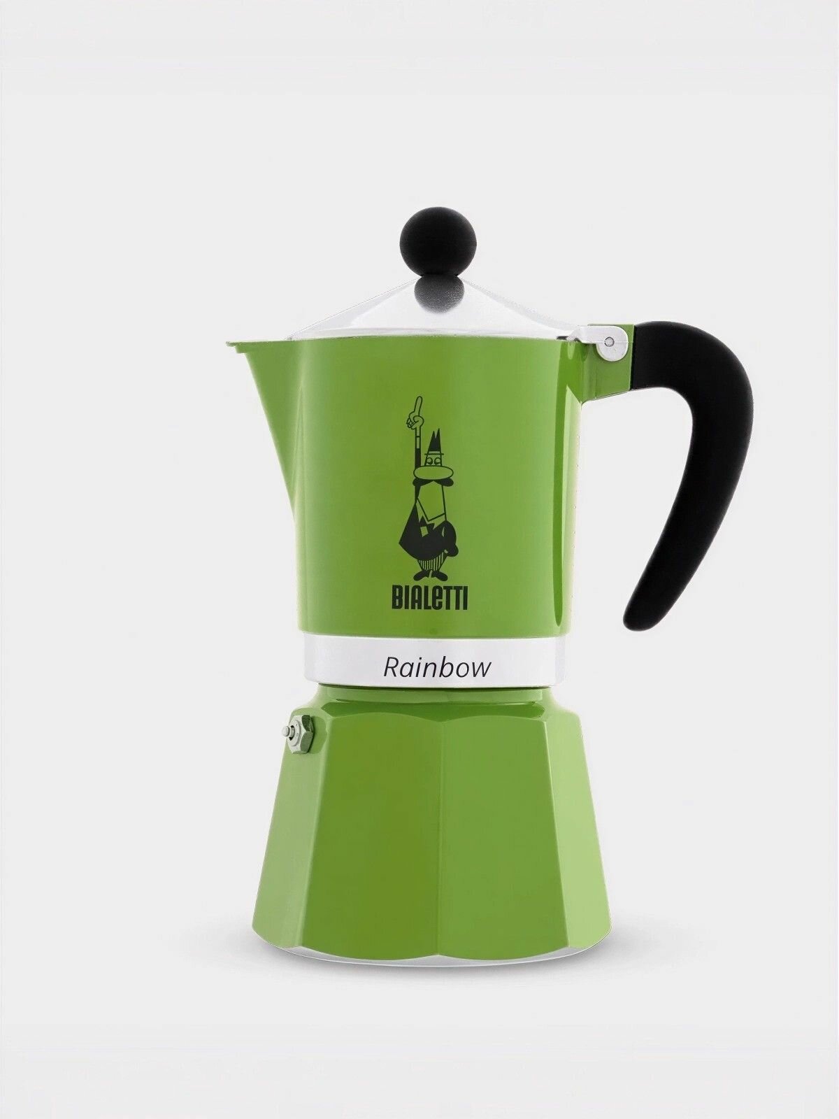 Гейзерная кофеварка Bialetti Rainbow зеленая на 6 порции, Италия