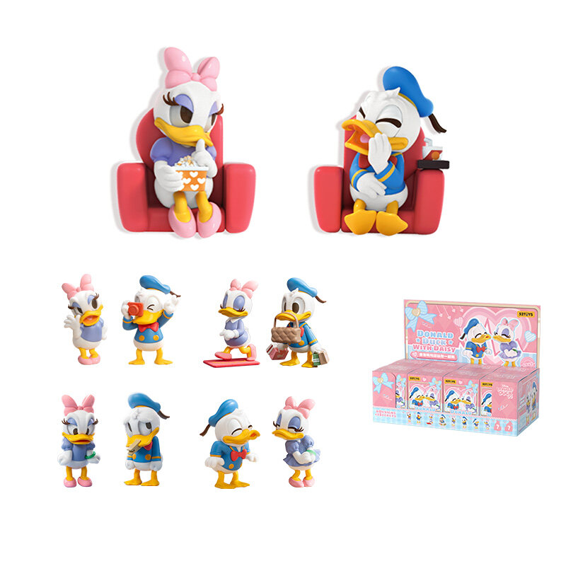 52TOYS Набор игрушек "Дональд Дак и Дейзи Дак вместе", коллекционные фигурки-сюрпризы, Full Box 8 Pcs (No Duplicates)