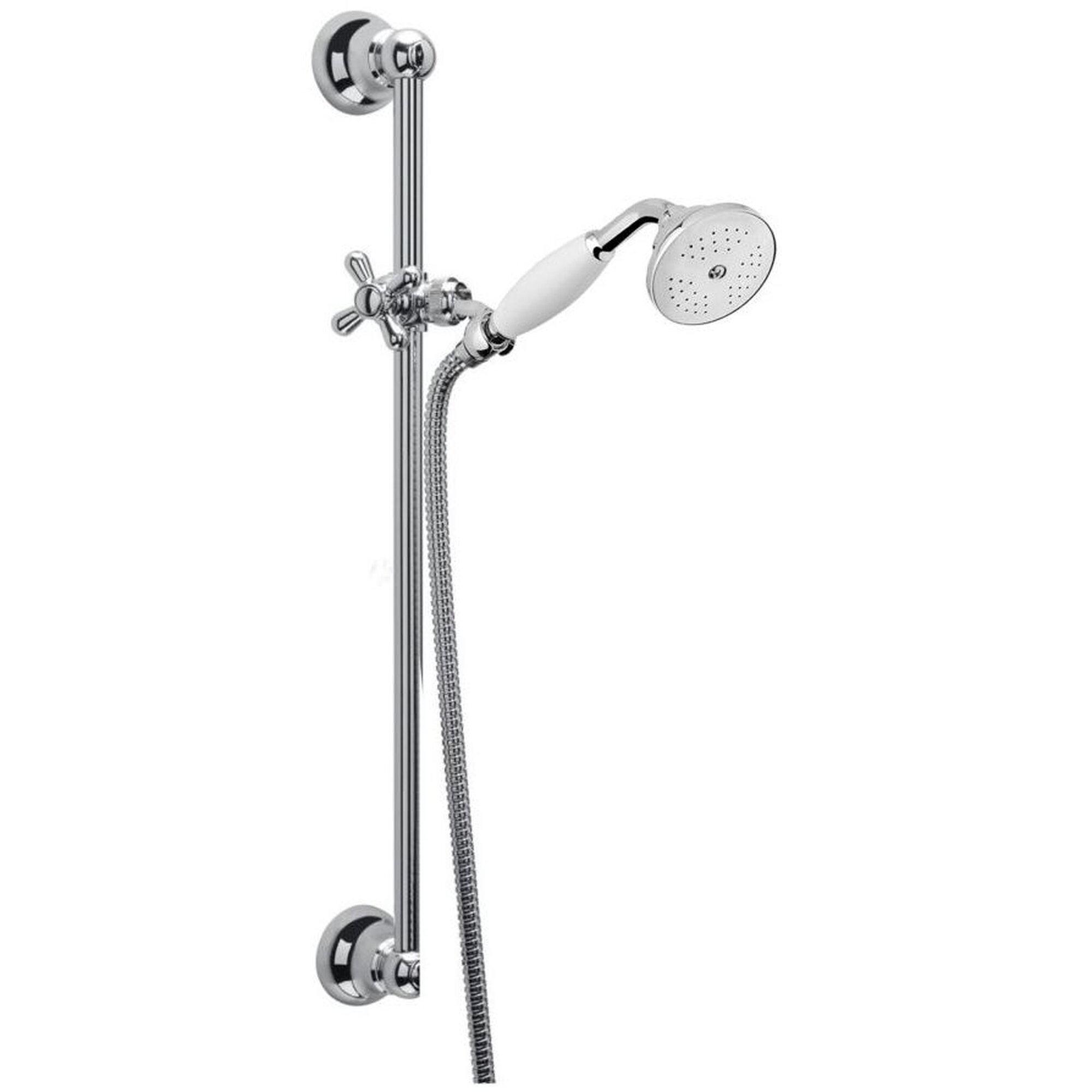 Душевая штанга Fiore (Фиоре) Shower, h64 см, с набором для душа: 1-режимный ручной душ c керамической накладкой, шланг 150 см, цвет золото 30O394O5