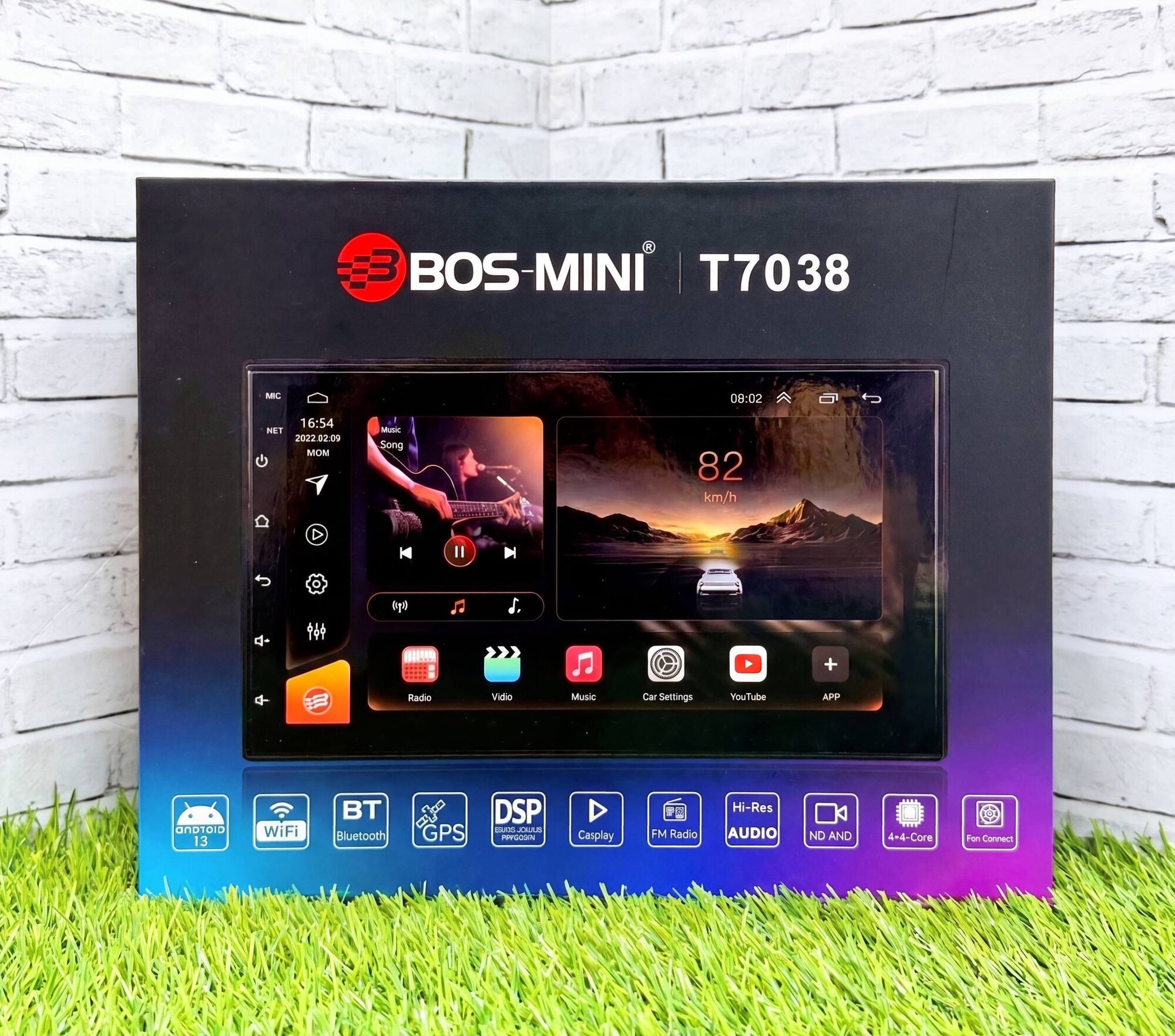 Автомагнитола Магнитола Android BOS MINI Т7038 7" 2/32 (Android 12/Bluetooth/USB/AUX/FM)
