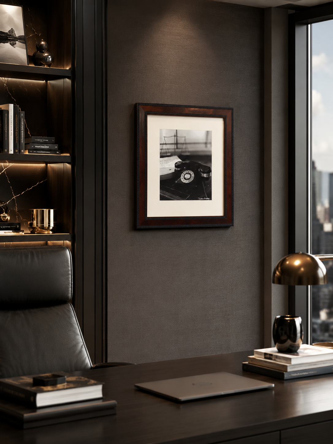 Картина G&C Interiors "Телефон", 43x37 см, в деревянной раме — фото 1