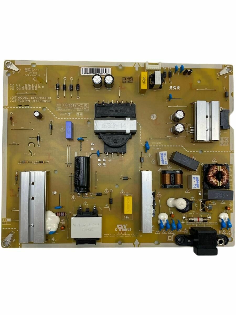 Блок питания (LGP6065T-21V1), для телевизора LG 65UQ80006LB